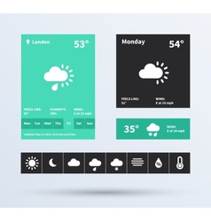 User interface design elements widgets for online Vector Image