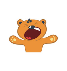 Cute bear yelling Royalty Free Vector Image - VectorStock