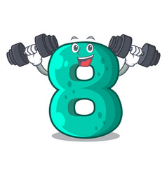 Pirate raster version cartoon shaped number eight Vector Image