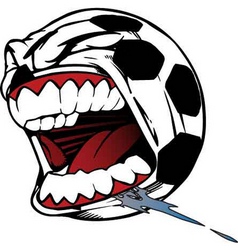 Soccer ball with stars flying through the air Vector Image