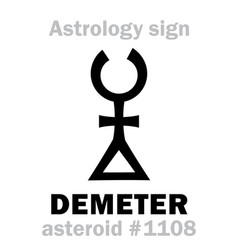 Astrology asteroid themis Royalty Free Vector Image