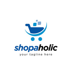 Shopping cart logo design inspiration Royalty Free Vector