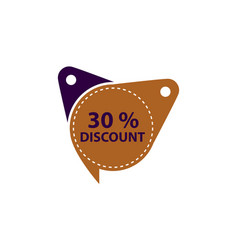 Sale tag badge template 30 percent off Royalty Free Vector