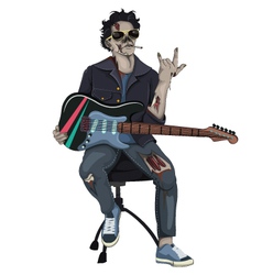 Zombie Rocker Royalty Free Vector Image - VectorStock