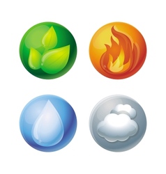 Symbols of four elements Royalty Free Vector Image