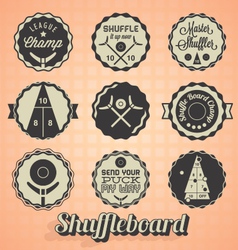 Shuffleboard Labels Royalty Free Vector Image - VectorStock