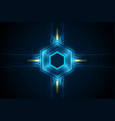 Hexagonal futuristic sci fi pattern Royalty Free Vector