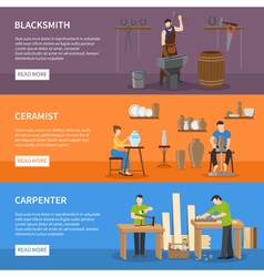 Craftsman professions 2x2 design concept Vector Image
