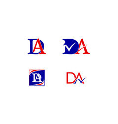 Set da logo initial letter design template Vector Image