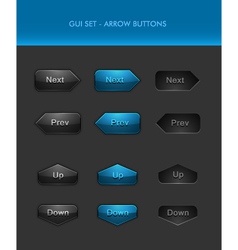 User interface elements - arrow buttons Royalty Free Vector