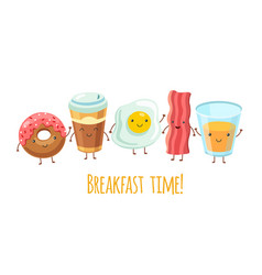 Fun morning breakfast Royalty Free Vector Image