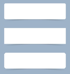 Banners with shadows Royalty Free Vector Image