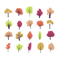 Trees set Royalty Free Vector Image - VectorStock