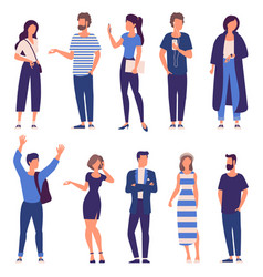 People set Royalty Free Vector Image - VectorStock