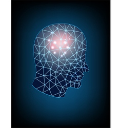 Shining brain Royalty Free Vector Image - VectorStock