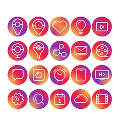 Different simple web pictograms collection Vector Image