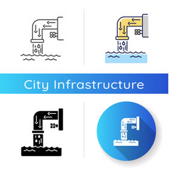 Water supply rgb color icon Royalty Free Vector Image