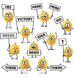 Smiley pointer actions Royalty Free Vector Image