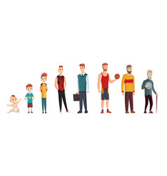 Age from bato adult human growth Royalty Free Vector Image