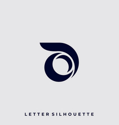 Abstract letter d design template Royalty Free Vector Image