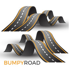 Target at end of bumpy road going to goal Vector Image