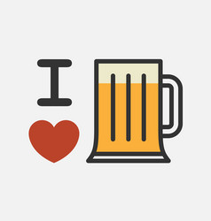 Love beer Royalty Free Vector Image - VectorStock