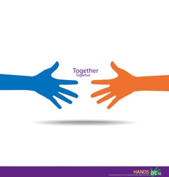 Handshake teamwork hands logo Royalty Free Vector Image