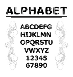 Unknown alphabet alien hieroglyphics symbols Vector Image