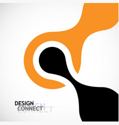 Two large interconnected molecules Royalty Free Vector Image