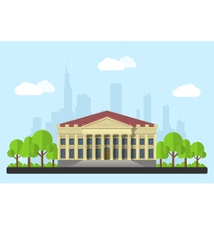Bank building Royalty Free Vector Image - VectorStock