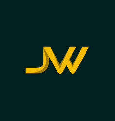 Letter jw creative business branding logo Vector Image