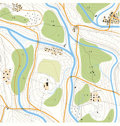 Seamless topographic map unknown territory Vector Image