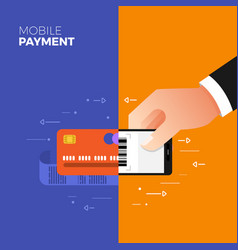 Flat design concept payment method Royalty Free Vector Image