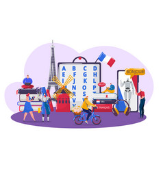 Learning french language Royalty Free Vector Image