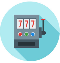 Slot machine with win jackpot 777 casino game Vector Image