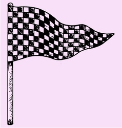Checkered flag for car race or motorsport rally Vector Image