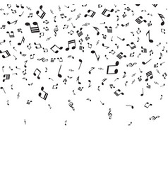 Seamless pattern with falling music notes Vector Image