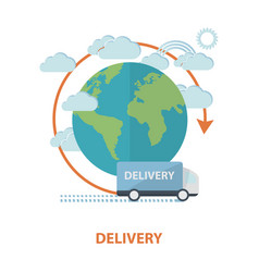 Delivery concept Royalty Free Vector Image - VectorStock