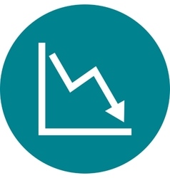 Declining Line Graph Royalty Free Vector Image