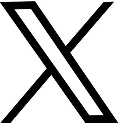 New twitter xcom icon set black popular social Vector Image