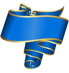 Blue round frame with ribbon Royalty Free Vector Image