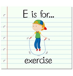 Flashcard letter e is for eggs Royalty Free Vector Image