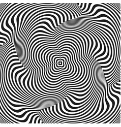 Abstract optical illusion twisted background Vector Image