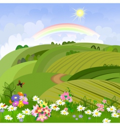 Spring landscape Royalty Free Vector Image - VectorStock