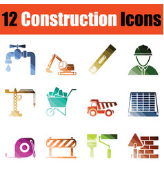 Cute little builder kid with construction tools Vector Image