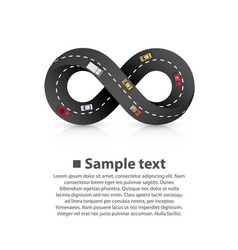 Track road infinity road highway Royalty Free Vector Image