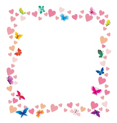 Flower corner with butterflies Royalty Free Vector Image