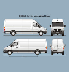 Dodge sprinter long wheel base cargo van Vector Image