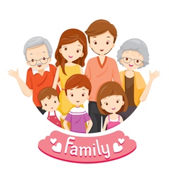 Happy family portrait Royalty Free Vector Image