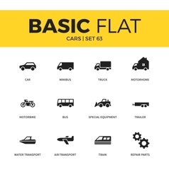 Transportation sticker icons Royalty Free Vector Image